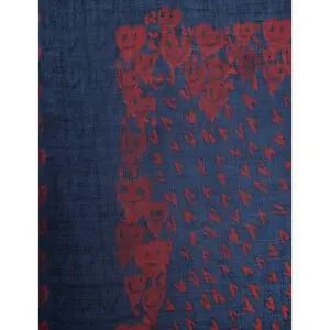 Zadig&Voltaire Kerry Hearts-print Modal Scarf - Marine