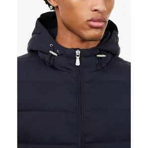 Eleventy Quilted Silk-down Puffer Jacket - Blue