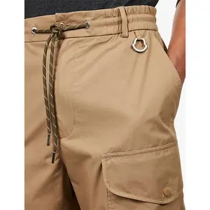 Moncler Logo-charm Cotton Poplin Cargo Shorts - Tan