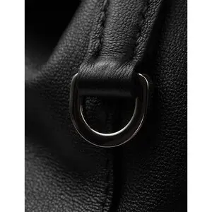 Prada Logo-embellished Medium Leather Backpack - Black