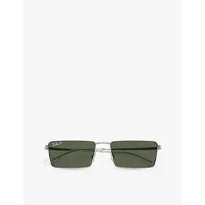 Ray-ban Rectangular-frame Metal Sunglasses - Silver
