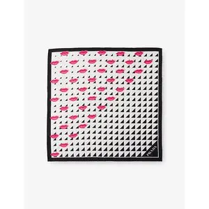 Prada Printed Silk Twill Scarf - Black
