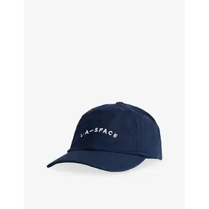 L.A-SPACE Embroidered Cotton Baseball Cap - Navy