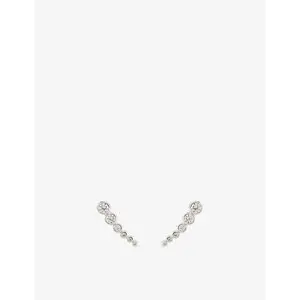 CARAT* LONDON Carissa 925 Sterling And Cubic Zirconia Stud Earrings - Silver