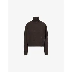 Sporty & Rich Logo-embroidered Turtleneck Wool Jumper