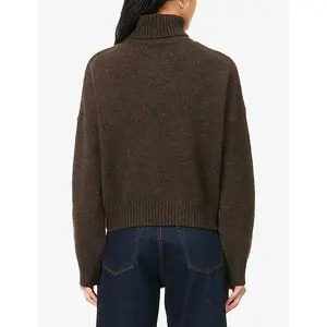 Sporty & Rich Logo-embroidered Turtleneck Wool Jumper
