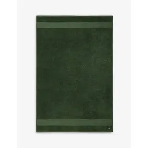 Lacoste Le Croco Logo-embroidered Cotton 100cm X 150cm - Vert
