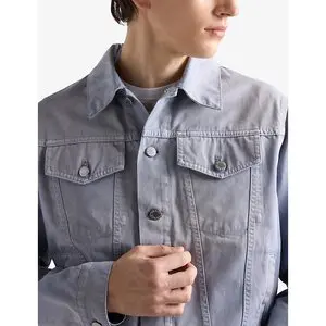 Prada Logo-patch Cotton-gabardine Blouson Jacket