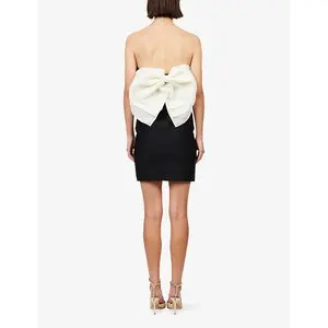 AMY LYNN Oscar Bow-embellishment Knitted Mini Dress - Mono