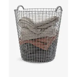 KORBO Classic Woven Metal Storage Basket 52cm