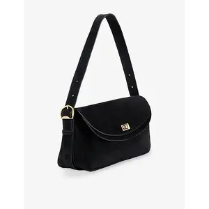 Sandro Le Mambo Suede Shoulder Bag - Black