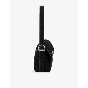 Sandro Le Mambo Suede Shoulder Bag - Black