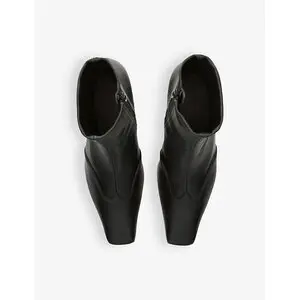 Khaite Nevada Leather Ankle Boots