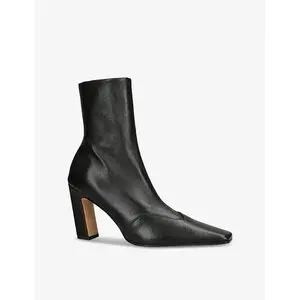 Khaite Nevada Leather Ankle Boots