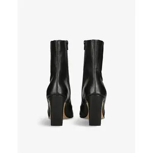 Khaite Nevada Leather Ankle Boots