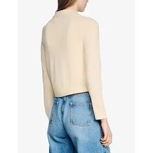 Sandro Fine-knit Wool And Cashmere Cardigan