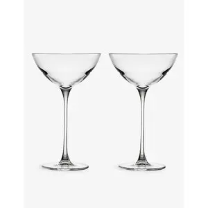 NUDE Savage Crystal Coupetini Glasses Set Of Two - Clear