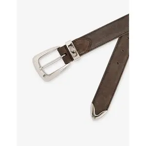 Khaite Benny Suede Belt - Ebano