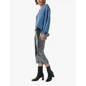 LEEM Sequined Maxi Pencil Skirt