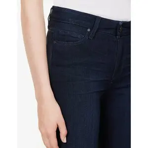 Paige Manhattan Bootcut Slim-fit High-rise Stretch Denim Jeans