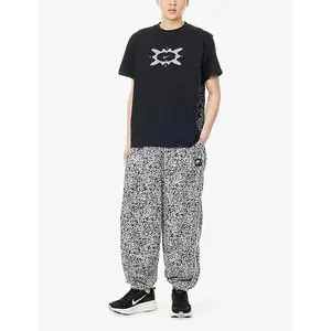 Nike Graphic-print Straight-leg Woven Trousers