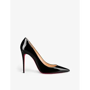 CHRISTIAN LOUBOUTIN Kate 100 Patent Leather Courts - Black