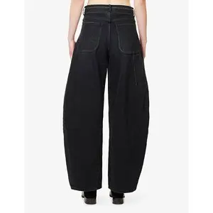 Sacai Belted Barrel-leg Denim Jeans