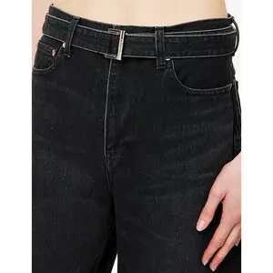 Sacai Belted Barrel-leg Denim Jeans