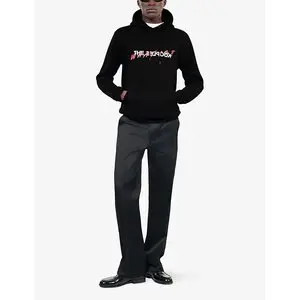 The Kooples Logo-print Cotton-jersey Hoodie