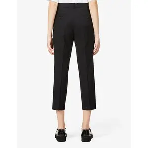 Theory Treeca Cropped Slim-leg Mid-rise Stretch-wool Trousers