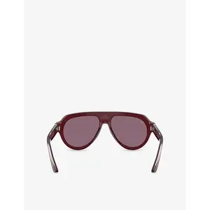 FERRARI Aviator-frame Acetate Sunglasses