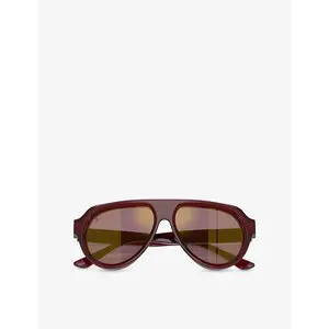 FERRARI Aviator-frame Acetate Sunglasses