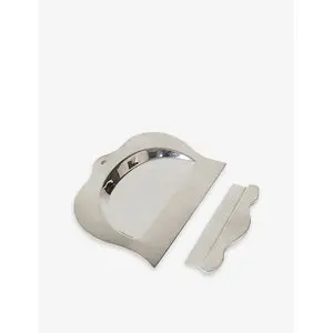 GOHAR WORLD Scalloped-edge Sterling- Plated Copper Crumb Catcher - Silver