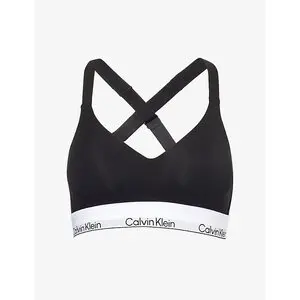 Calvin Klein Icon Stitch-free Stretch-cotton Blend Bra - Black