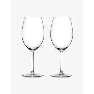 NUDE Vintage Crystal Bordeaux Glasses Set Of Two - Clear