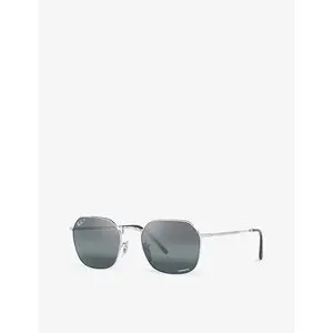 Ray-ban Hexagonal-frame Metal Sunglasses - Silver