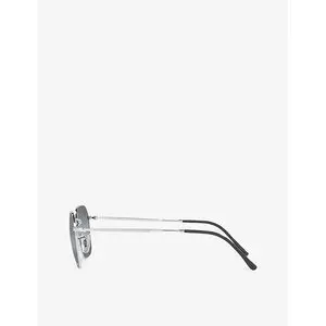 Ray-ban Hexagonal-frame Metal Sunglasses - Silver