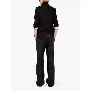 Zadig&Voltaire Elasticated-waist Straight-leg Leather Trousers