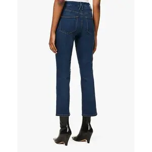 Good American Good Legs Straight Cotton-blend Stretch-denim Jeans