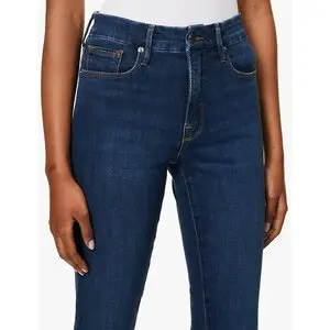 Good American Good Legs Straight Cotton-blend Stretch-denim Jeans
