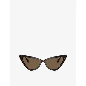JIMMY CHOO Cat-eye Acetate Sunglasses - Brown