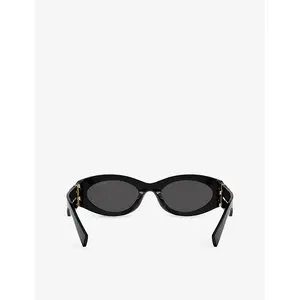 Miu Miu Oval-frame Sunglasses - Black