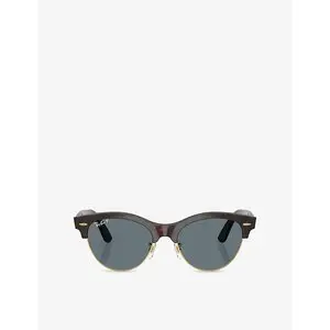 Ray-ban Polarised Clubmaster Square-frame Sunglasses - Brown