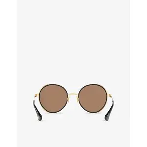 Dita Round-frame Metal Sunglasses - Gold