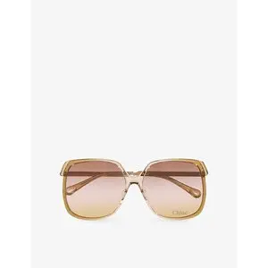 Chloé Ch0286s Square Frame Sunglasses - Brown