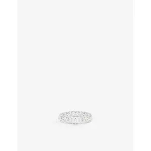 APM MONACO Pavé Sterling And Cubic Zirconia Ring - Silver