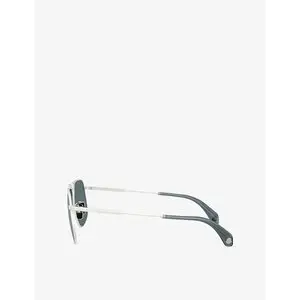 Moncler Aviator-frame Metal Sunglasses - Silver