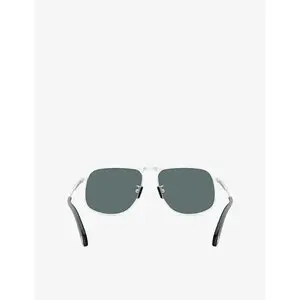 Moncler Aviator-frame Metal Sunglasses - Silver