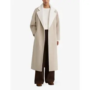 REISS Contrast-lapel Wool Coat