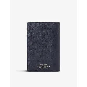 Smythson Panama Six-card Slot Folded Leather Card Holder